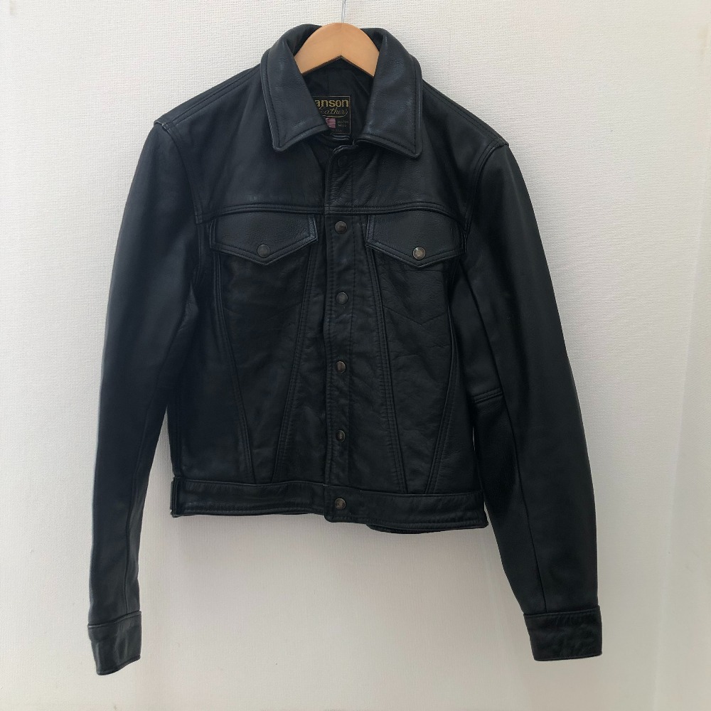 【楽天市場】 【中古】VANSON バンソン メンズジャケット DJCB サイズ40 ブラック Bランク：リサイクルビッグバン楽天市場店