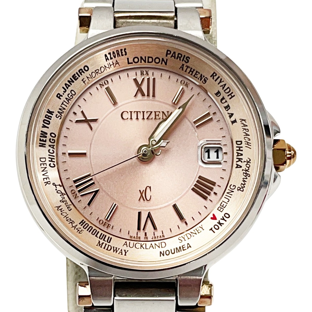【楽天市場】☆☆【中古】CITIZEN シチズン XC クロスシー H240-T018238 ピンク系 電波ソーラー レディース 腕時計 A ...