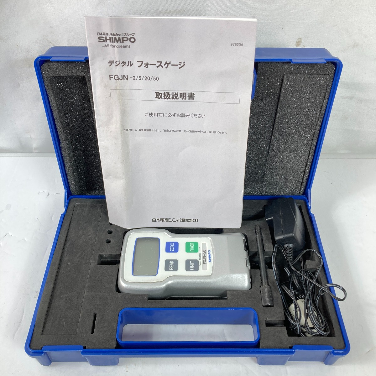 【楽天市場】＊＊【中古】SHINPO デジタルフォースゲージ FGJN-50 ACアダプタ・ケース付 ※通電確認のみ FGJN-50 シルバー ...