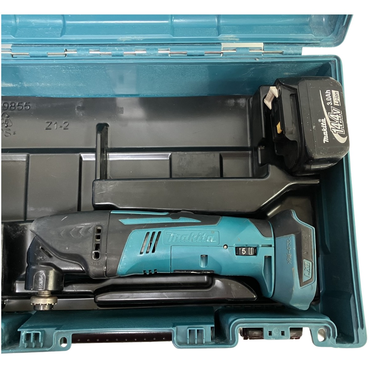【楽天市場】ЗЗ【中古】MAKITA マキタ 14.4v 充電式マルチツール バッテリーx1 ケース付 TM40D ブルー Cランク ...