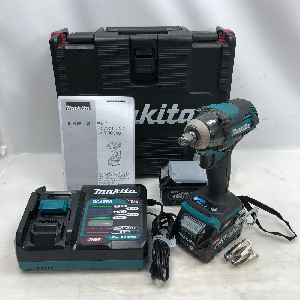 【楽天市場】 【中古】MAKITA マキタ 電動工具 インパクトレンチ 付属品完備 コードレス式 TW004G ブルー Cランク：リサイクル ...