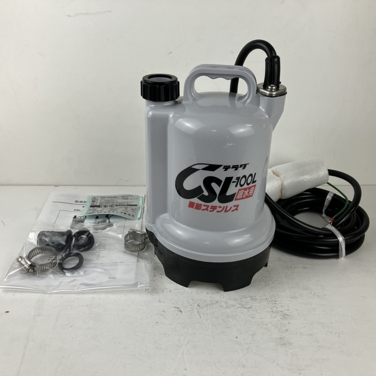 【楽天市場】ЗЗ【中古】寺田ポンプ 100v 口径25mm 水中ポンプ 取説 外箱付 CSL-100L ホワイト Sランク：リサイクルビッグバン楽天市場店