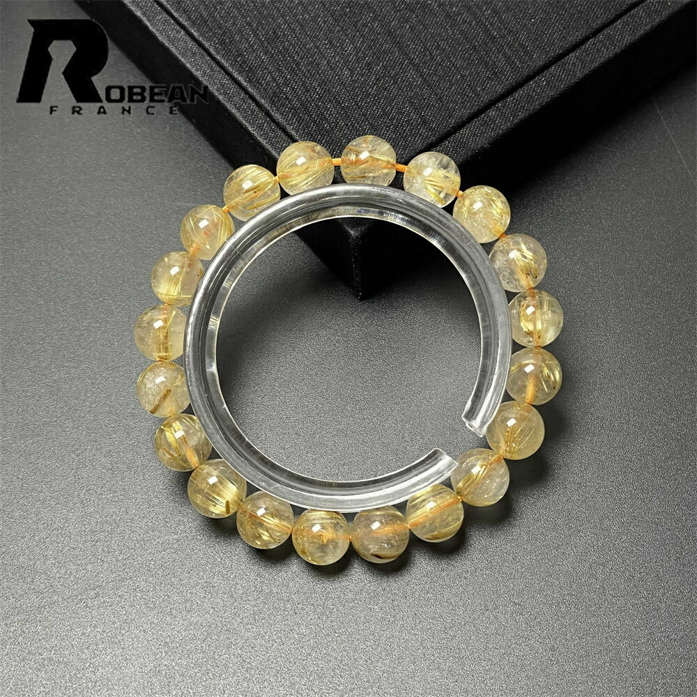 【楽天市場】夢色 EU製 ★ROBEAN・極!極満針ルチルクォーツ★ブレスレット パワーストーン アクセサリー 天然石 綺麗 金運 お守り 8 ...