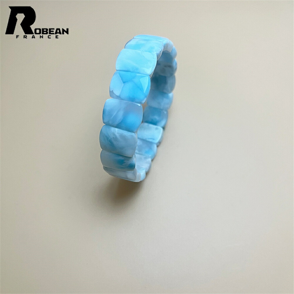 【楽天市場】高級 EU製 ★ROBEAN・ドミニカ共和国産のラリマーバングル★パワーストーン アクセサリー ブレスレット 天然石 14.9 ...