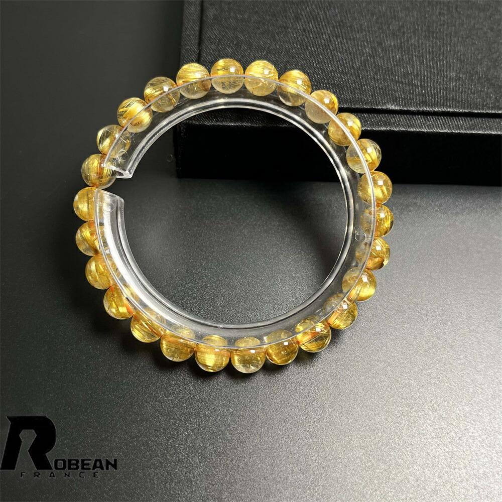 【楽天市場】貴重 EU製 ★ROBEAN・極!極満針ルチルクォーツ★ブレスレット パワーストーン アクセサリー 天然石 綺麗 金運 お守り 6.9-7.4mm K0710808：ROBEAN・宝石