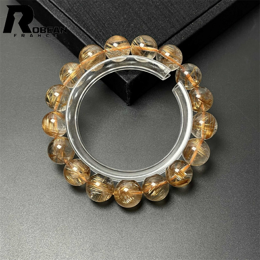 【楽天市場】貴重 EU製 ★ROBEAN・銅髪ルチルクォーツ★ブレスレット パワーストーン アクセサリー 天然石 綺麗 金運 お守り ギフト ...