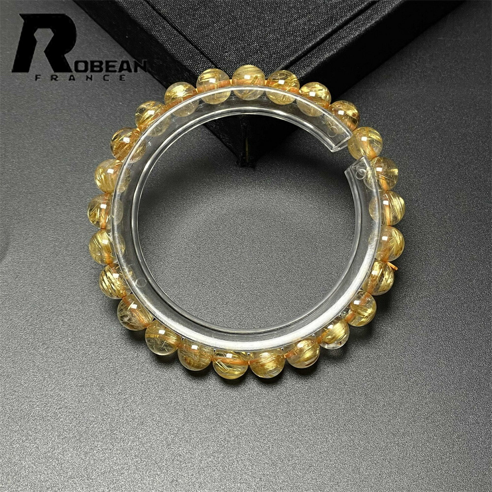 【楽天市場】上級 EU製 ★ROBEAN・極!極満針ルチルクォーツ★ブレスレット パワーストーン アクセサリー ギフト プレゼント メンズ レディース 天然石 金運 お守り 7.3-7.8mm ...