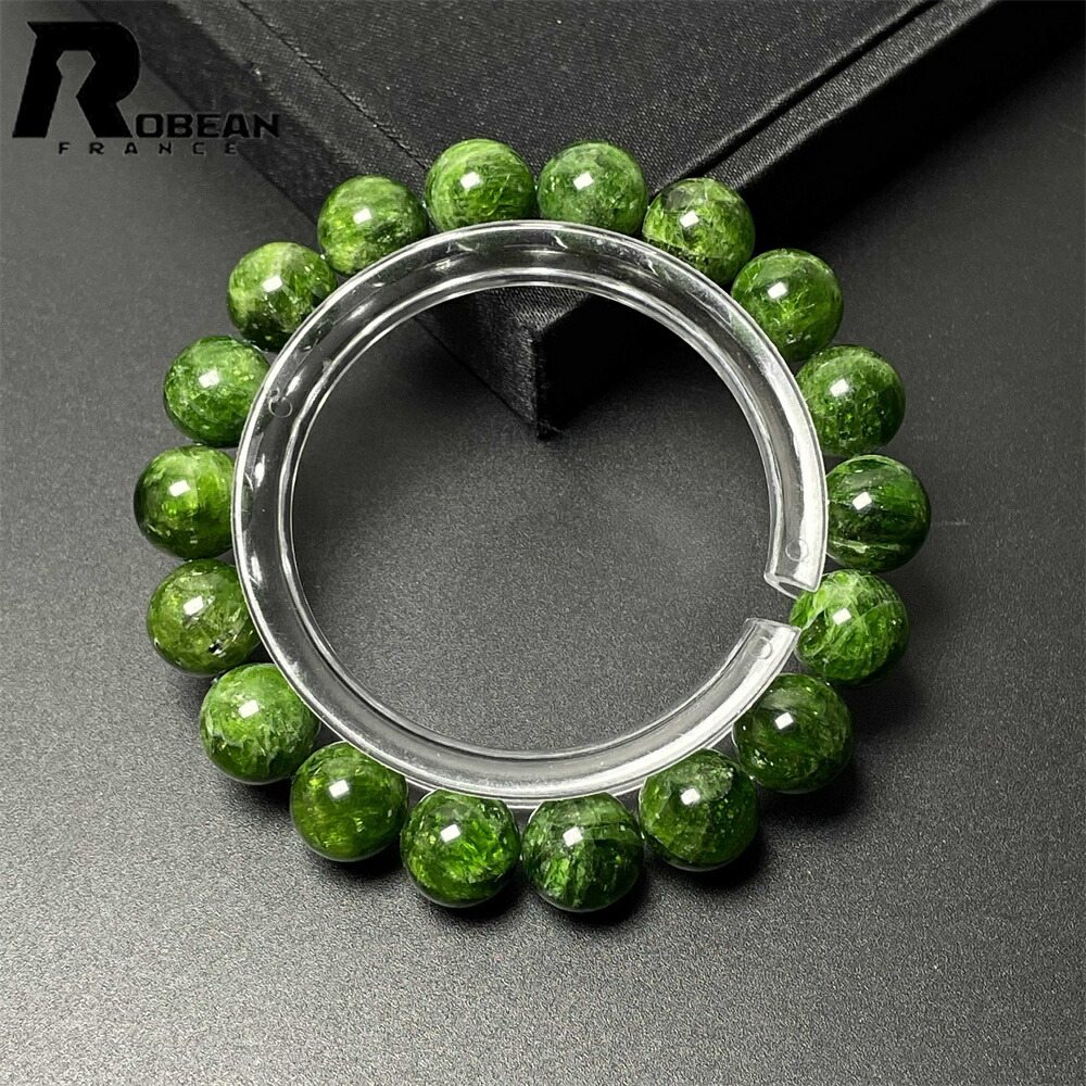 【楽天市場】レア EU製 定価19万円★ROBEAN・ダイオプサイド・ブレスレット★パワーストーン 天然石 アクセサリー 綺麗 オシャレ 原石 お守り プレゼント ギフト 浄化 高級 夢色 ...