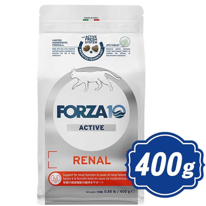 【楽天市場】【最大2000円OFFクーポン配布中】 FORZA10 キャット リナール アクティブ（腎臓） 400g フォルツァディエチ キャットフード 【正規品】：ROBERT2号店