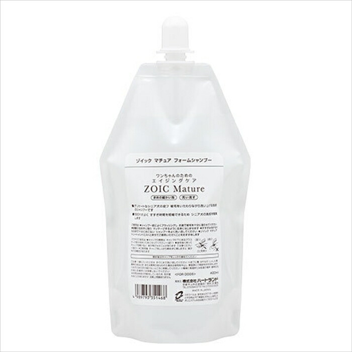 【楽天市場】【最大2000円OFFクーポン配布中】 ゾイック マチュア フォームシャンプー 400ml ZOIC シニア犬向け：ROBERT2号店