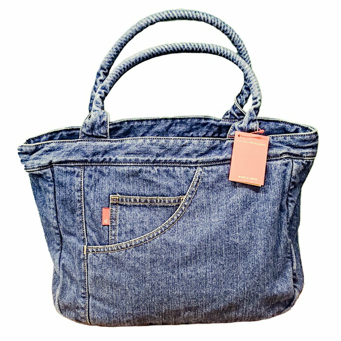 【楽天市場】araiyan アライヤン スクエアバッグ ユーズド濃色 トートバッグ マチ付き A4可 コットン デニム風 山陽ハイクリーナー デニム バッグ メンズ レディース 日本製 ...