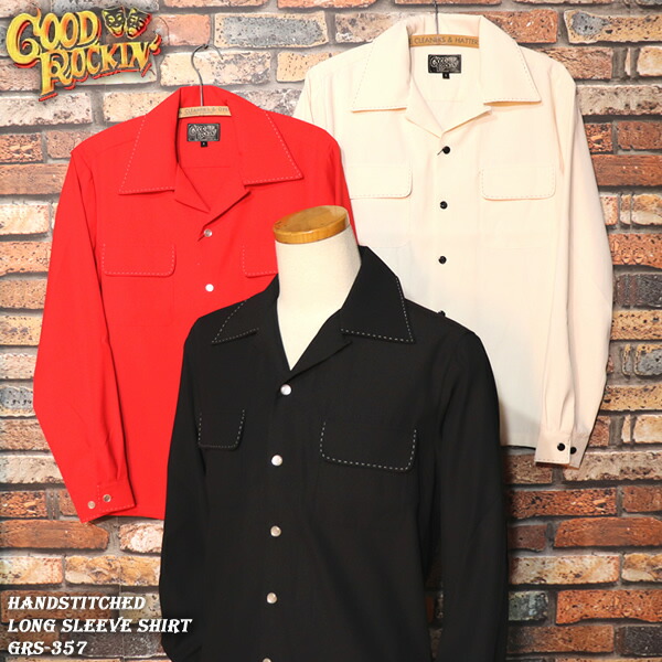 【楽天市場】GOOD ROCKIN' グッドロッキン Handstitched Long Sleeve Shirt ハンドステッチ長袖オープン ...