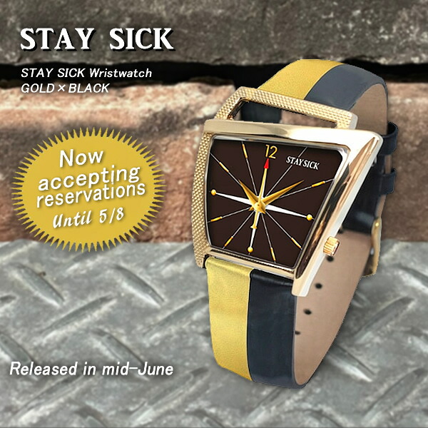 【楽天市場】STAY SICKステイシックWristwatchリストウォッチGOLD×BLACK：CREAM SODA SHOP Garage ...