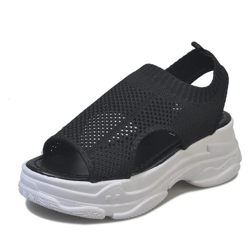 【楽天市場】[JudyRose] 厚底サンダル レディース サンダル メッシュ 軽量 厚底 歩きやすい 通気性 カジュアル ファッション：Rococo Market