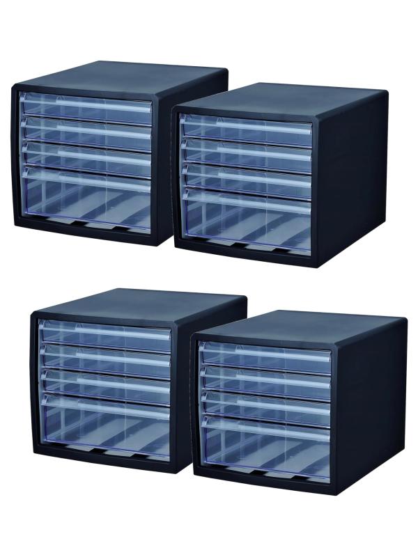 【楽天市場】ストリックスデザイン レターケース 浅型3段+深型1段 ホワイト 日本製 A4 引き出し 小物 収納 HS-918：Rococo Market