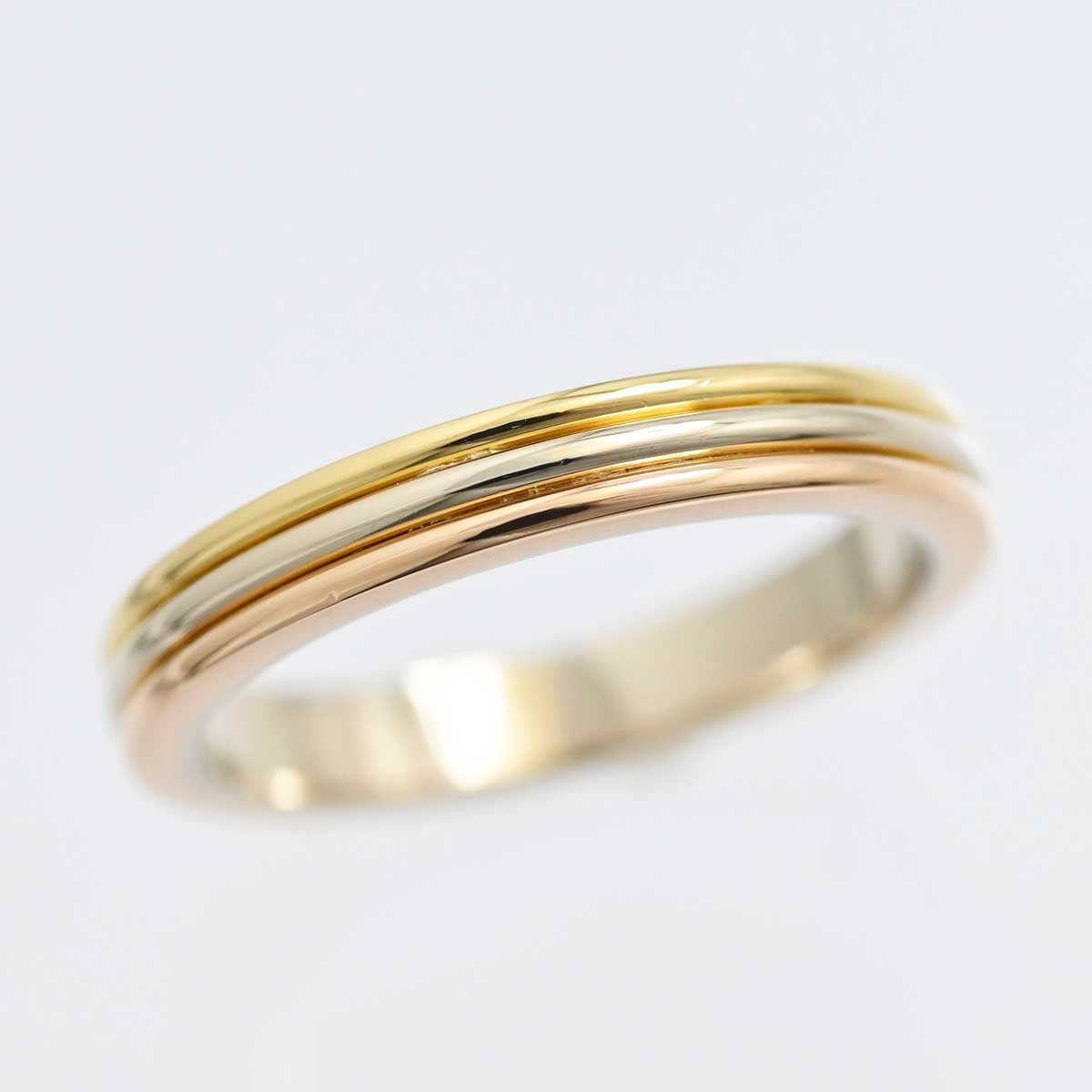 【楽天市場】(3377) カルティエ CARTIER 750YG 750WG 750PG イエローゴールド ホワイトゴールド ピンクゴールド トリニティ リング 51号 レディース 【中古 ...