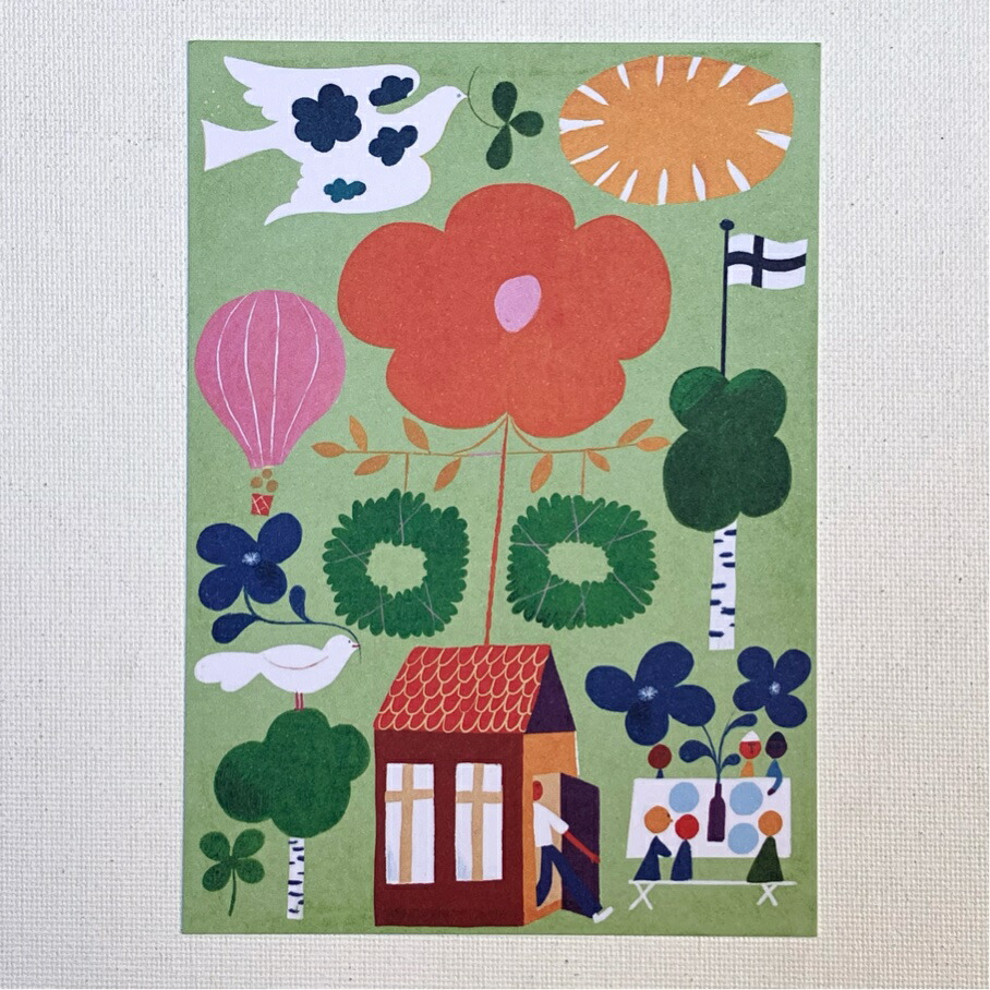 【楽天市場】フィンランド Kehvola Design ケフボラデザイン Sanna Mander サンナ・マンデル 北欧 ポストカード ...