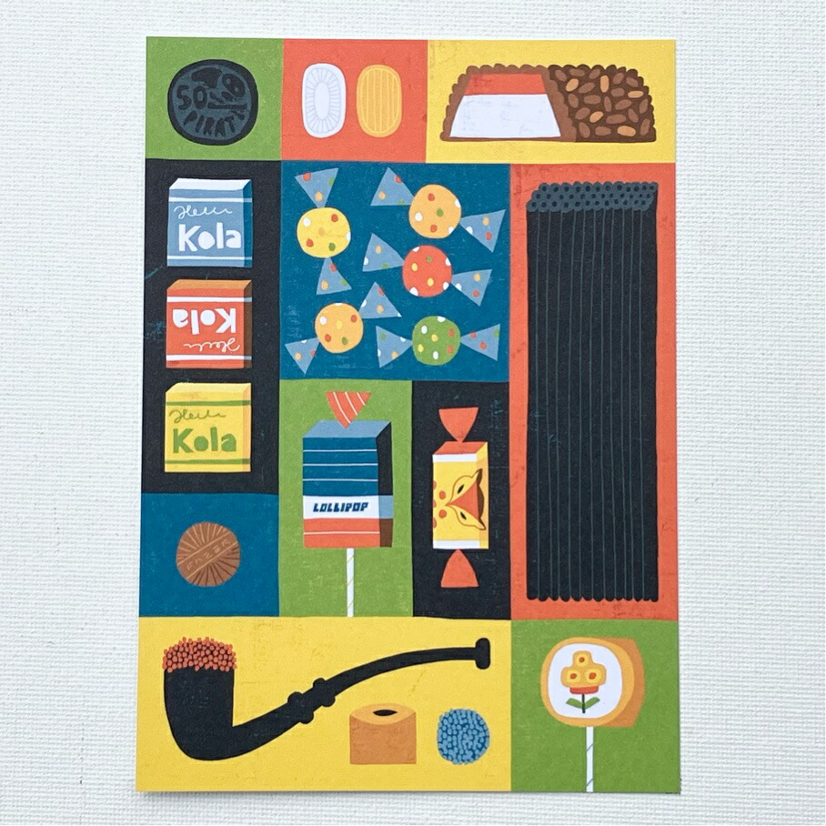 【楽天市場】フィンランド Kehvola Design ケフボラデザイン Timo Mänttäri ティモ・マンッタリ 北欧 ポストカード Karkit キャンディー：Roger