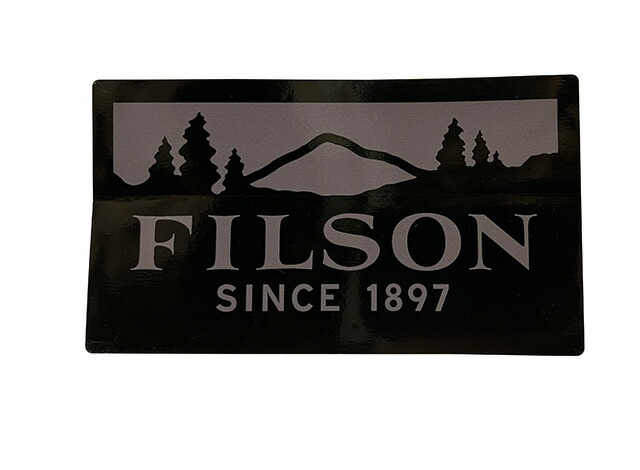 【楽天市場】FILSON フィルソン LOGO STICKER ロゴ ステッカー BLACK×GRAY ブラック/グレー 03 耐水 耐光 ...