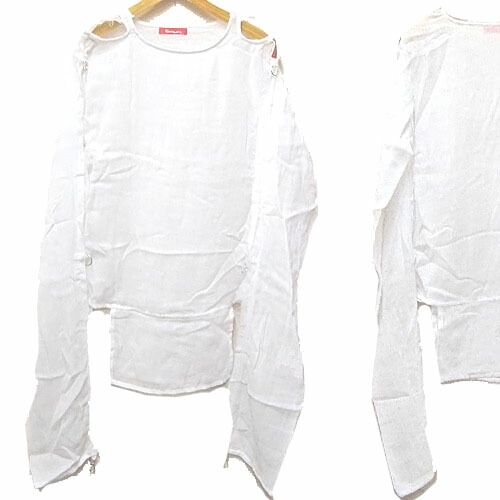 【楽天市場】ROMANTIC NEUROSIS Muslin Top Reissue モスリン W ガーゼシャツ WHITE【パンク ...