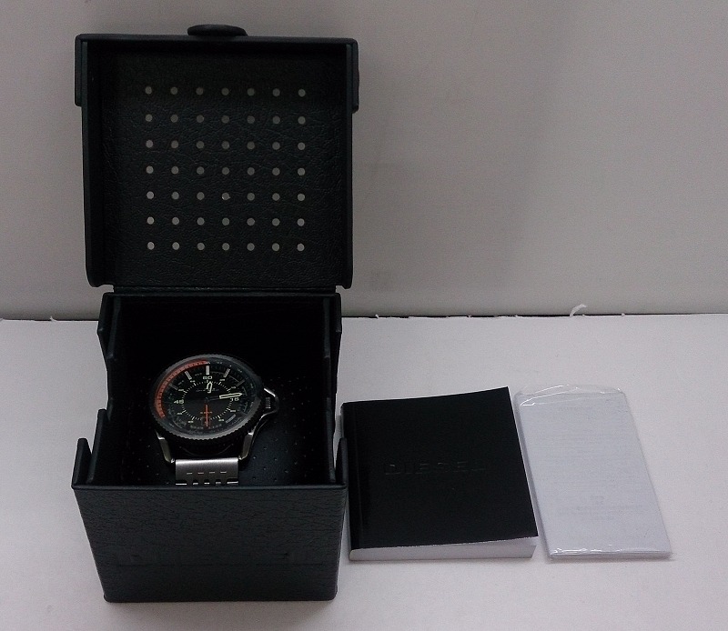 【楽天市場】値下げしました！【中古】DIESEL ディーゼル 腕時計 (DZ1719) ブラックステンレス クォーツ アナログ ウォッチ ...