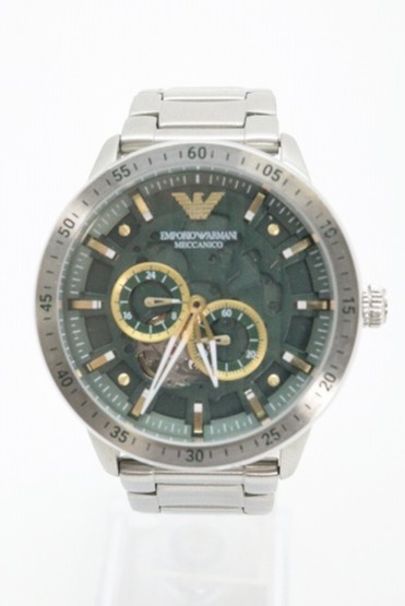 【楽天市場】EMPORIO ARMANI AR-60053 AR-60053 シルバー グリーン 箱 説明書 バンドコマ【中古】【時計】【金沢 ...