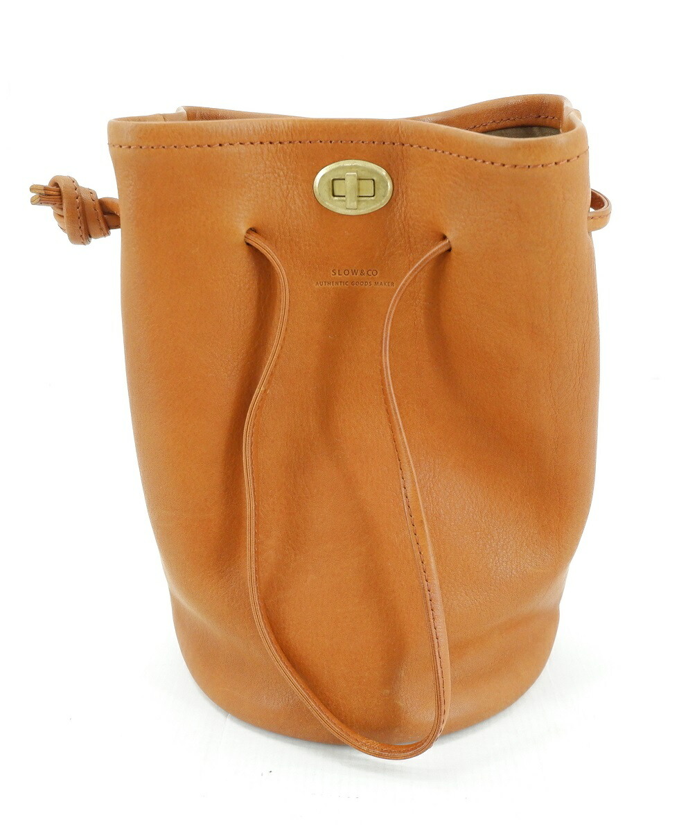 【楽天市場】SLOW BONO TWIST BON SAC TOTE スロウ 巾着 トートバッグ バッグ カバン 栃木レザー ブラウン ...