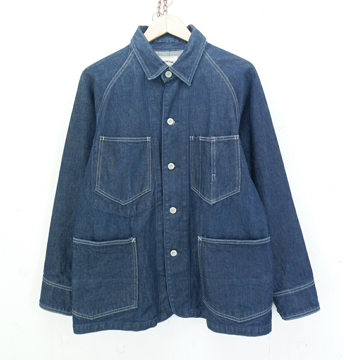 【楽天市場】SPELLBOUND COVERALL DENIM JACKET size：2 スペルバウンド カバーオール デニムジャケット Gジャン アウター インディゴ 48-626C ...