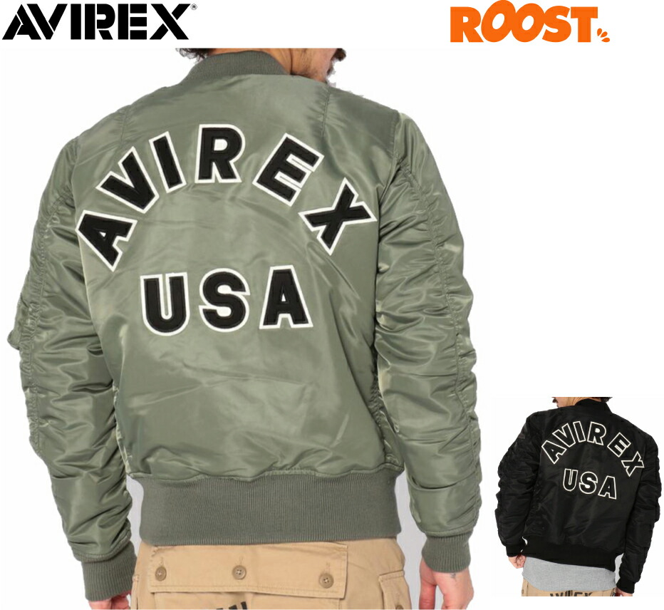 【楽天市場】AVIREX アビレックス ma-1 COMMERCIAL LOGO 6162164 ジャケット フライト コマーシャル ma1 フライトジャケット アウター 日本正規品：ROOST