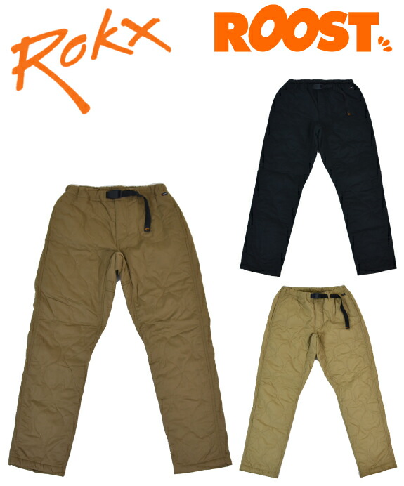 【楽天市場】ROKX ロックス QUILT WORK PANT キルトワークパンツ RXMF191082 日本正規品 2023秋冬 メンズ ...
