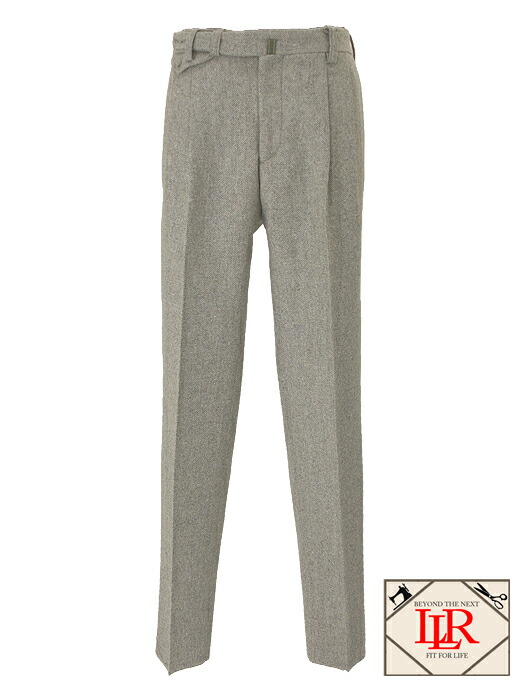 【楽天市場】Laboratory of Last Resort ラボラトリー・オブ・ラスト・リゾート パンツ トラウザーズ 2プリーツ MOON ヘリンボーン ヘビーツイード グレージュ ...