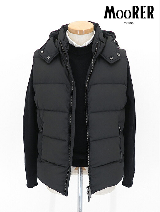 【楽天市場】MOORER ムーレー メンズ ダウンベスト ブラック FIRE-WK moo501401：ROOTWEB