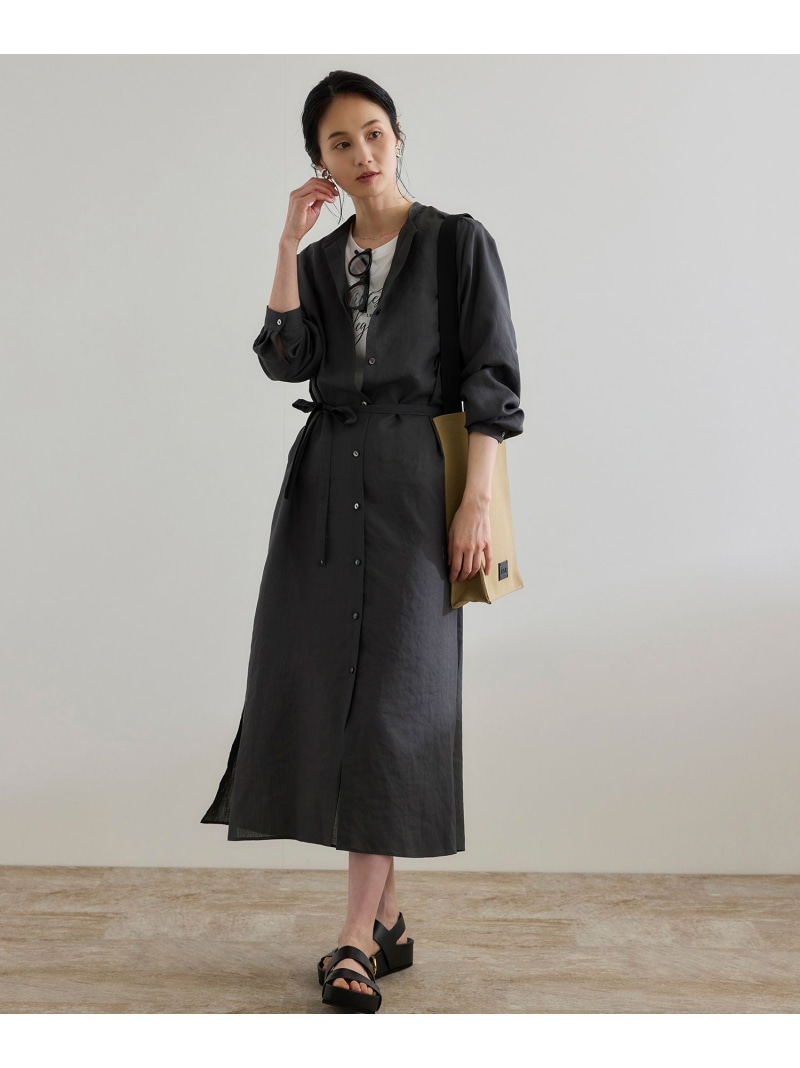 【楽天市場】【SALE／50%OFF】【WEB・一部店舗限定】フロントオープンシャツワンピース/洗える ROPE' ロペ ワンピース・ドレス ワンピース ベージュ グレー【RBA_E】【送料 ...