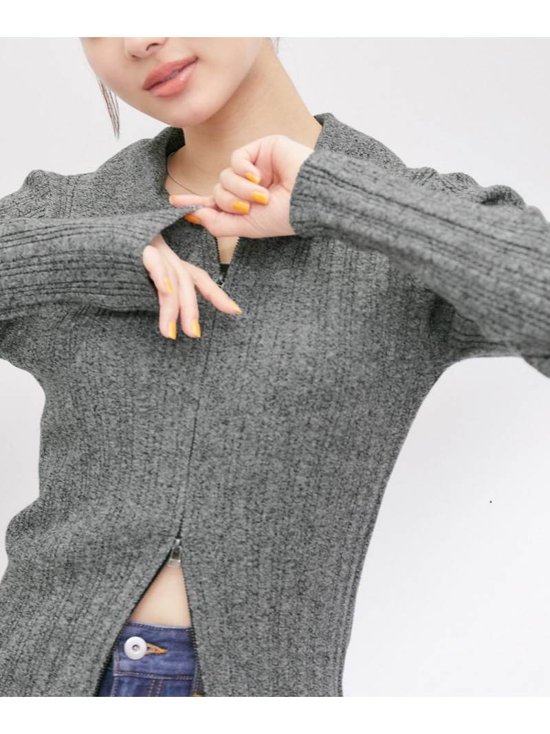 【楽天市場】【SALE／50%OFF】【WEB限定】襟付きWジップカーディガン ROPE' PICNIC ロペピクニック トップス ニット ブラック グリーン ブラウン【RBA_E ...