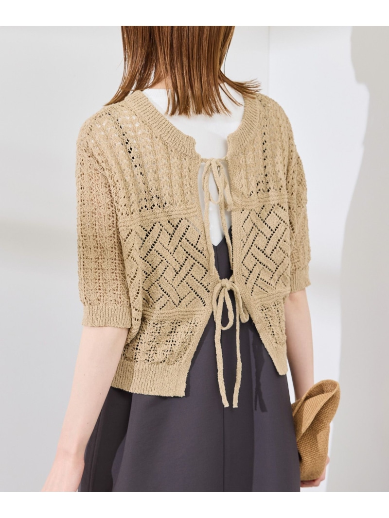 【楽天市場】【前後2WAY】透かし編みカーディガン ROPE' PICNIC ロペピクニック トップス カーディガン ブルー ブラウン ベージュ【先行予約】*【送料無料】[Rakuten ...