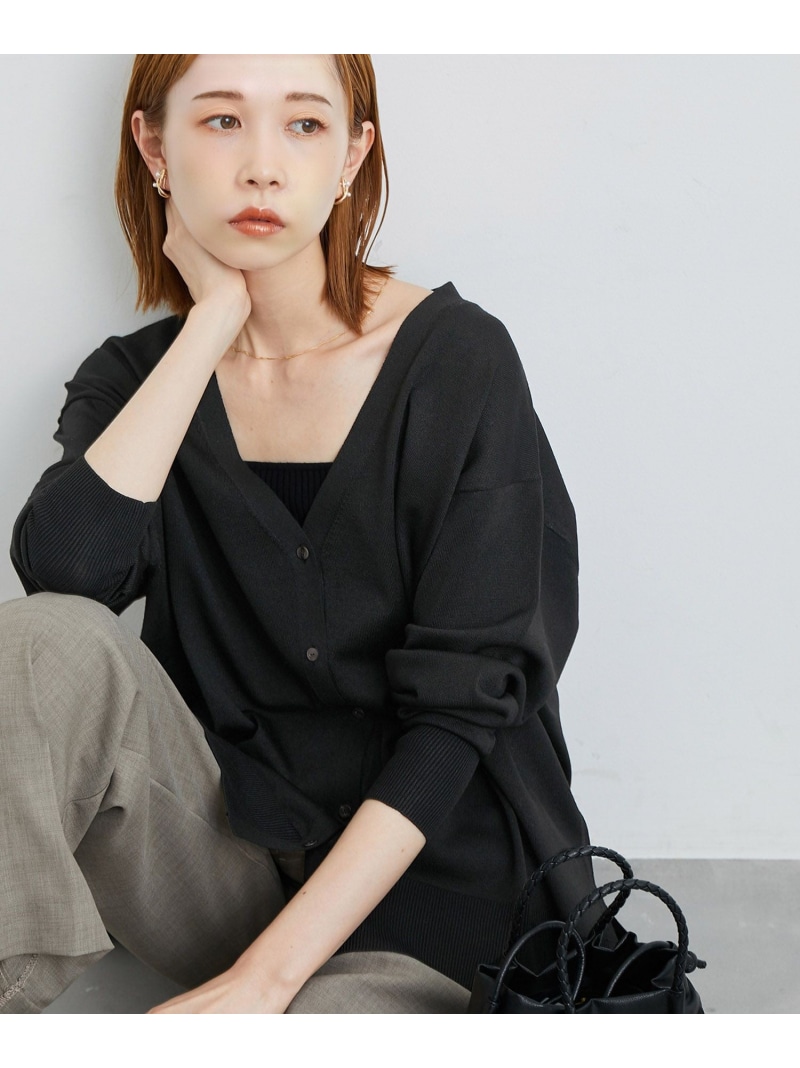 【楽天市場】【SALE／50%OFF】洗える/Vネックラメカーディガン ROPE' PICNIC ロペピクニック トップス カーディガン ブラック グレー ホワイト【RBA_E ...