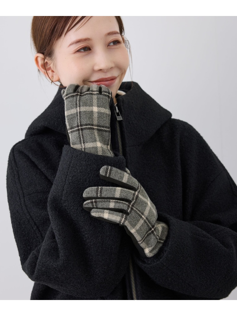 【楽天市場】【SALE／30%OFF】チェック*フェイクファーグローブ ROPE' PICNIC PASSAGE ロペピクニック ファッション雑貨 手袋 ホワイト ブラック ベージュ【RBA ...