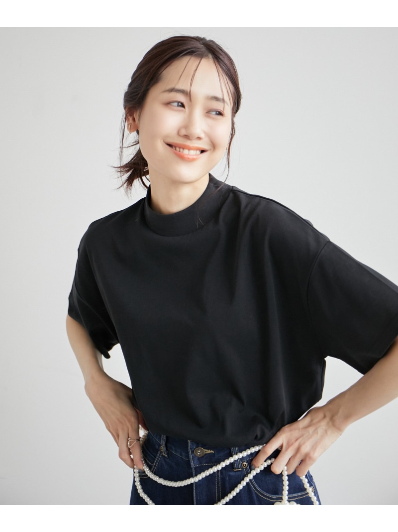 【楽天市場】【SALE／50%OFF】冷感・汗染み防止/アソートロゴモックネックTシャツ ROPE' PICNIC ロペピクニック トップス カットソー・Tシャツ ホワイト ブラック グレー ...