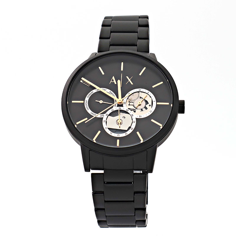 【楽天市場】すぐに使える【2点で5％OFFクーポン】アルマーニ 腕時計 メンズ ブラック ゴールド A|X アルマーニエクスチェンジ ...