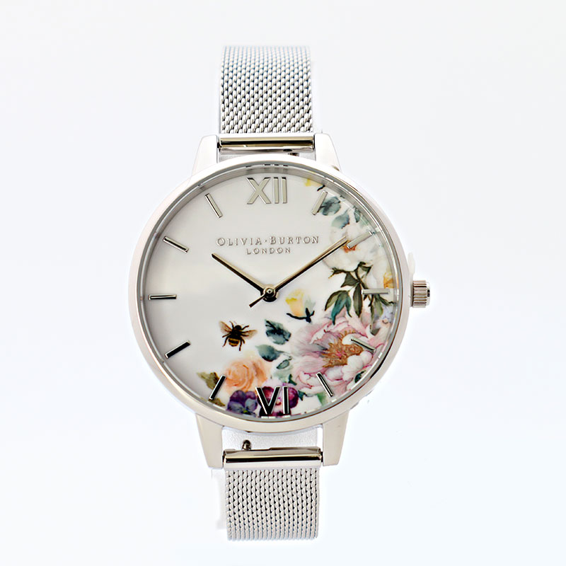 【楽天市場】オリビアバートン 腕時計 レディース Enchanted Garden ホワイト シルバー OB16EG136 Olivia ...