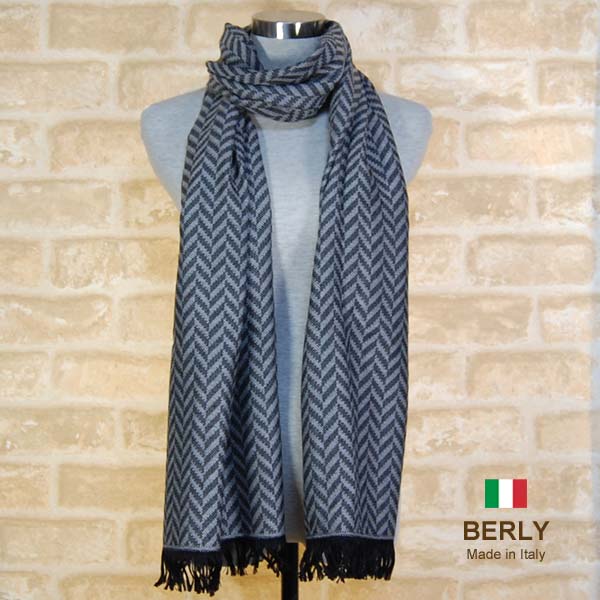 【楽天市場】ストール秋冬イタリア製レディース・メンズ・ユニセックス3294-gray グレー・BERLYベリー【マフラー】【ストール ...