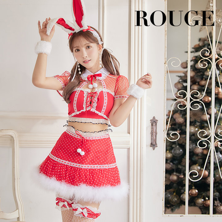 【楽天市場】送料無料 あす楽 【6点SET】 サンタ コスプレ レディース バニー ウサギ うさぎ 兎 アニマル 動物 セットアップ 2ピース ...