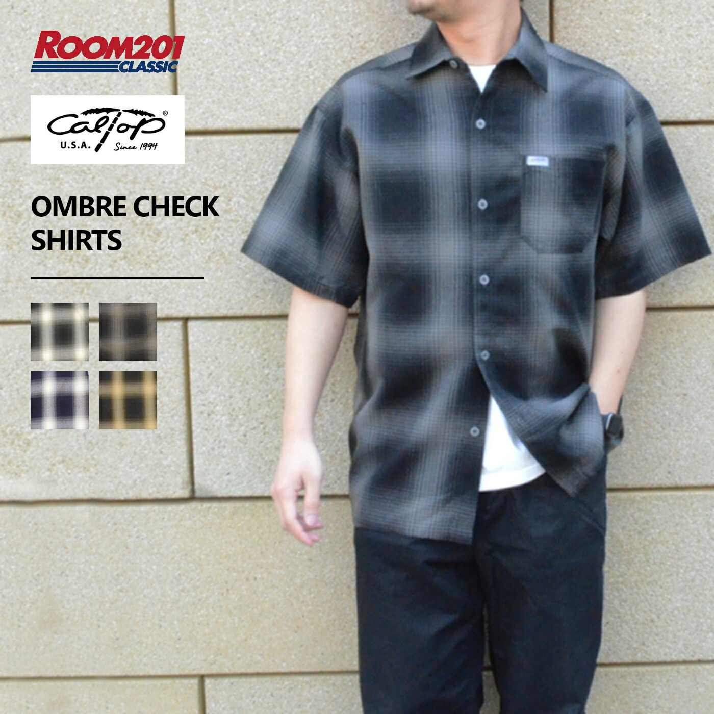 【楽天市場】キャルトップ 半袖ネルシャツメンズ レディース ユニセックス 男女兼用 CALTOP 半袖 チェック柄 #2000S/S オンブレ ...