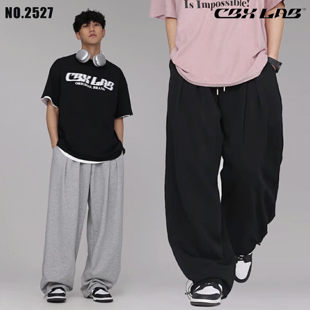 【楽天市場】【CBX LAB】パンツ メンズ グレー ブラック ダンス 衣装 タックパンツ 灰色 黒 スウェットパンツ 夏 薄生地 練習着 ...