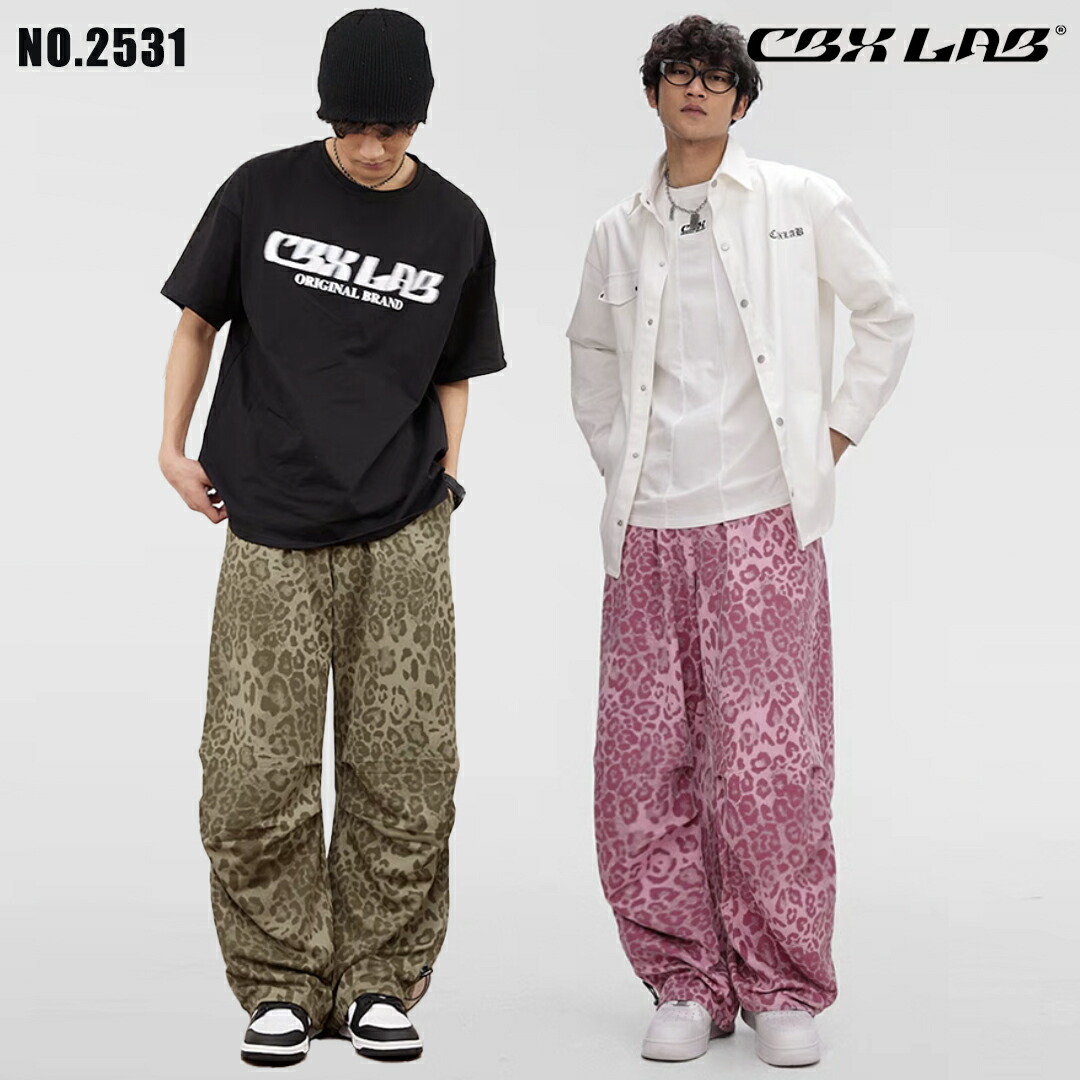 【楽天市場】2/25限定★全品10%OFFクーポン! 【CBX LAB】メンズ パンツ レオパード 豹柄 ストリート ダンス 練習着 部屋着 ...