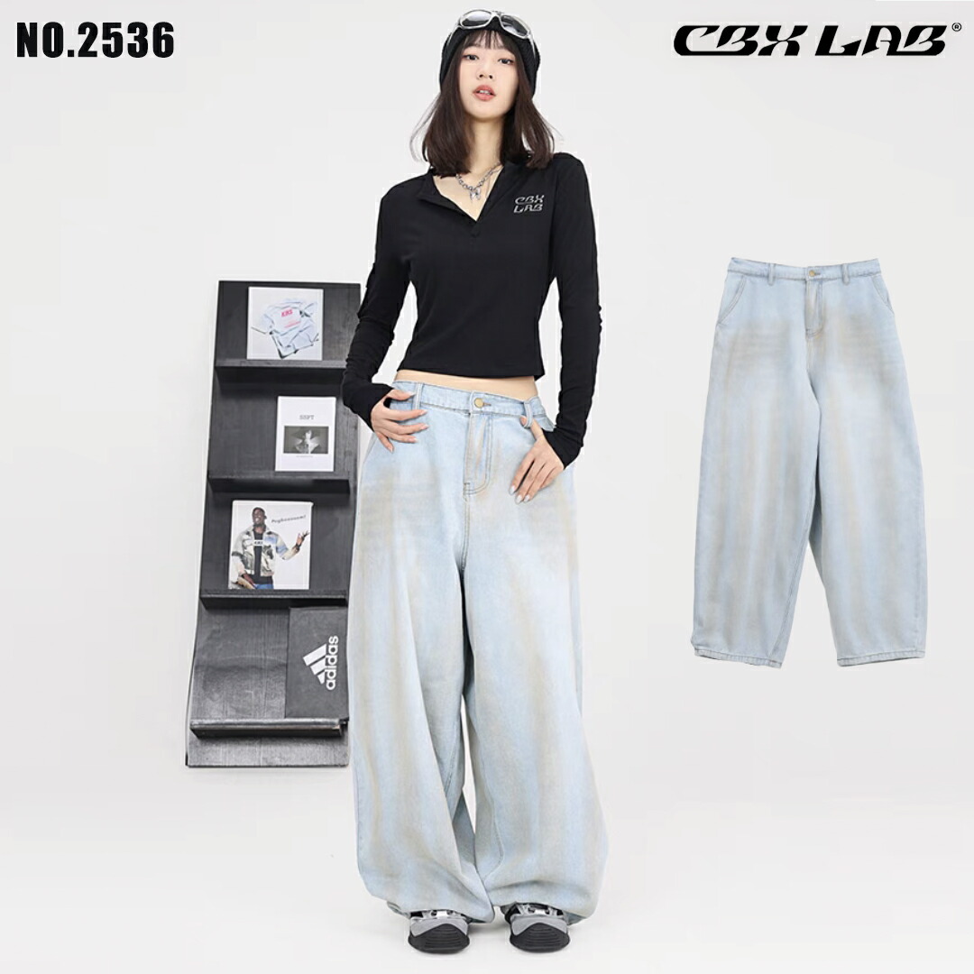 【楽天市場】【CBX LAB】パンツ レディース デニム ダンス 衣装 ライトブルー 秋 春 冬 練習着 レッスン着 ストリート hiphop ...