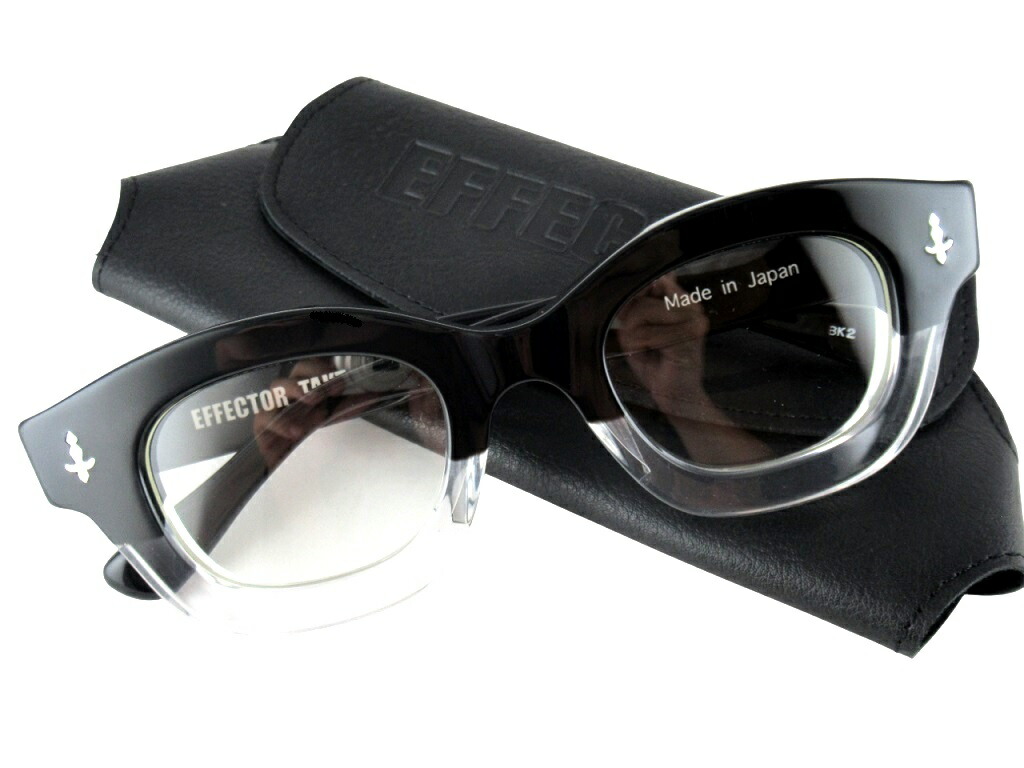 【楽天市場】【ポイント5倍】EFFECTOR/エフェクター TAKT BK2ブラッククリア2トーンメガネフレーム極太リムのウエリントンクールな存在感2025モデル：ROYAL MOON