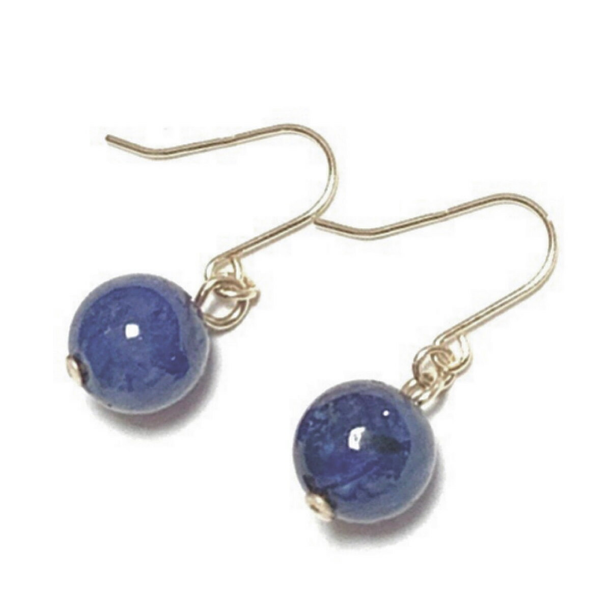 【楽天市場】【Rvaru】 K18 ブルーサファイア ピアス タンザナイト ロング チェーンフックピアス K18YG 18金イエローゴールド アメリカン 誕生石 天然石 イヤリング チャーム ...