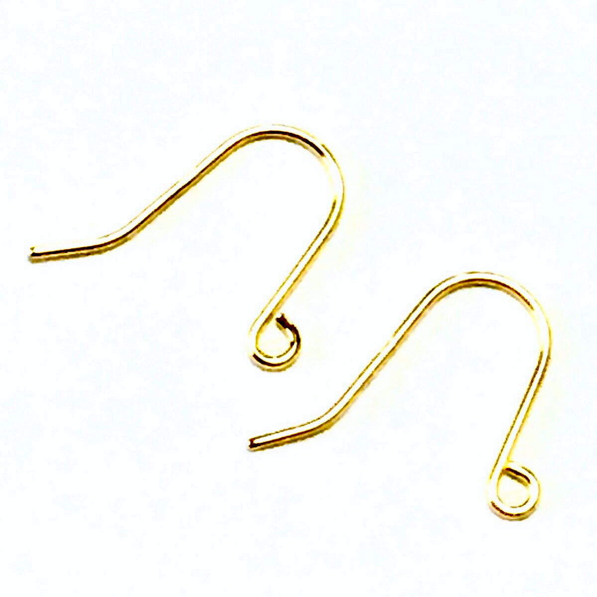 【楽天市場】【Rvaru】 ★ K18 ピアス金具 K18YG フックピアス 1ペア 18金イエローゴールド アレルギー対応 パーツ 部品 材料 アメリカンピアス つりばり ヒッカケ ワイヤー ...