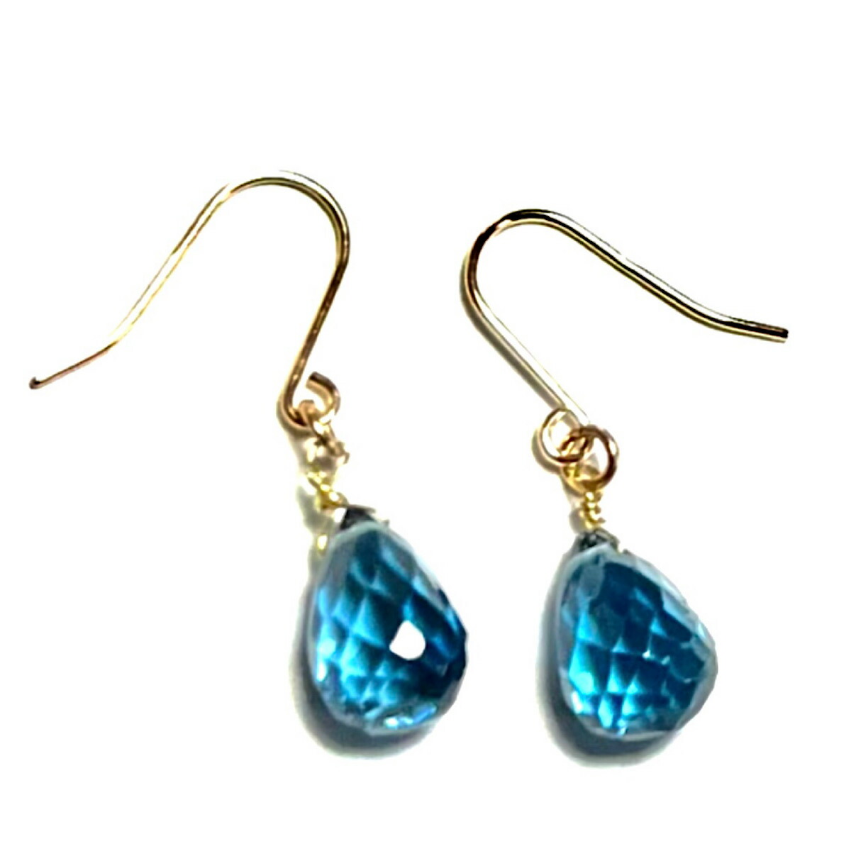 【楽天市場】【Rvaru】 K14GF ロンドンブルートパーズ ピアス ドロップ フックピアス ブルートパーズ トパーズ 14KGFG 14金ゴールド フィルド 誕生石 チャーム イヤリング ...